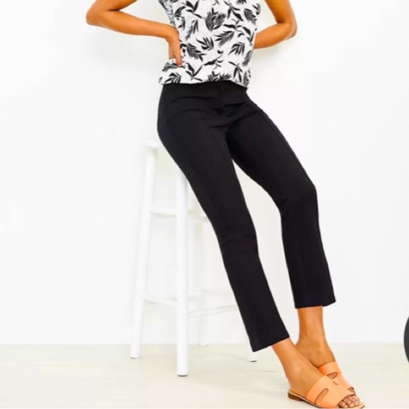 LOFT | Pants & Jumpsuits | New Loft Ann Taylor Black Curvy High Waist Kick Crop Pants | Poshmark
